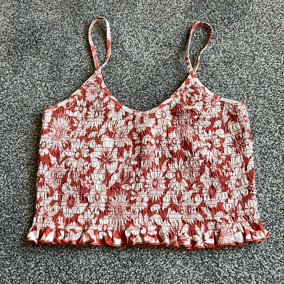 American Eagle Outfitters | Tops | Nwt American Eagle Outfitters Floral Smocked Tank Size Medium ...
